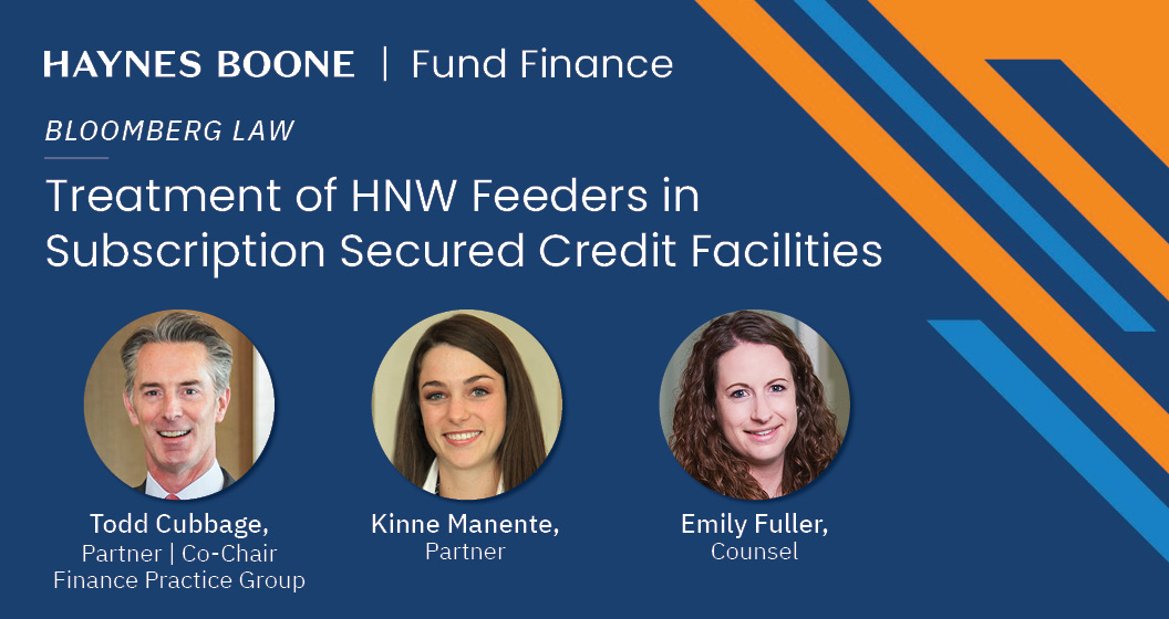 Treatment of HNW Feeders in Subscription Secured Credit Facilities ...